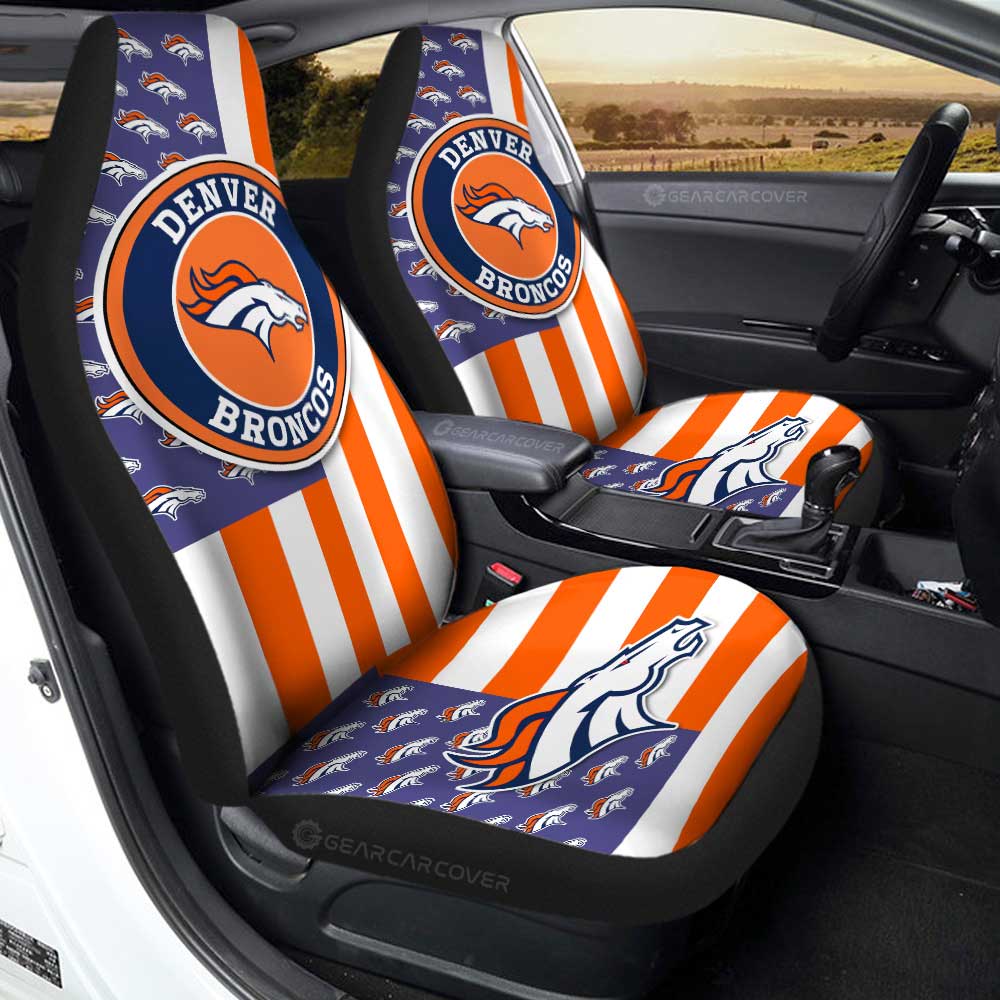 Denver broncos car seat covers store