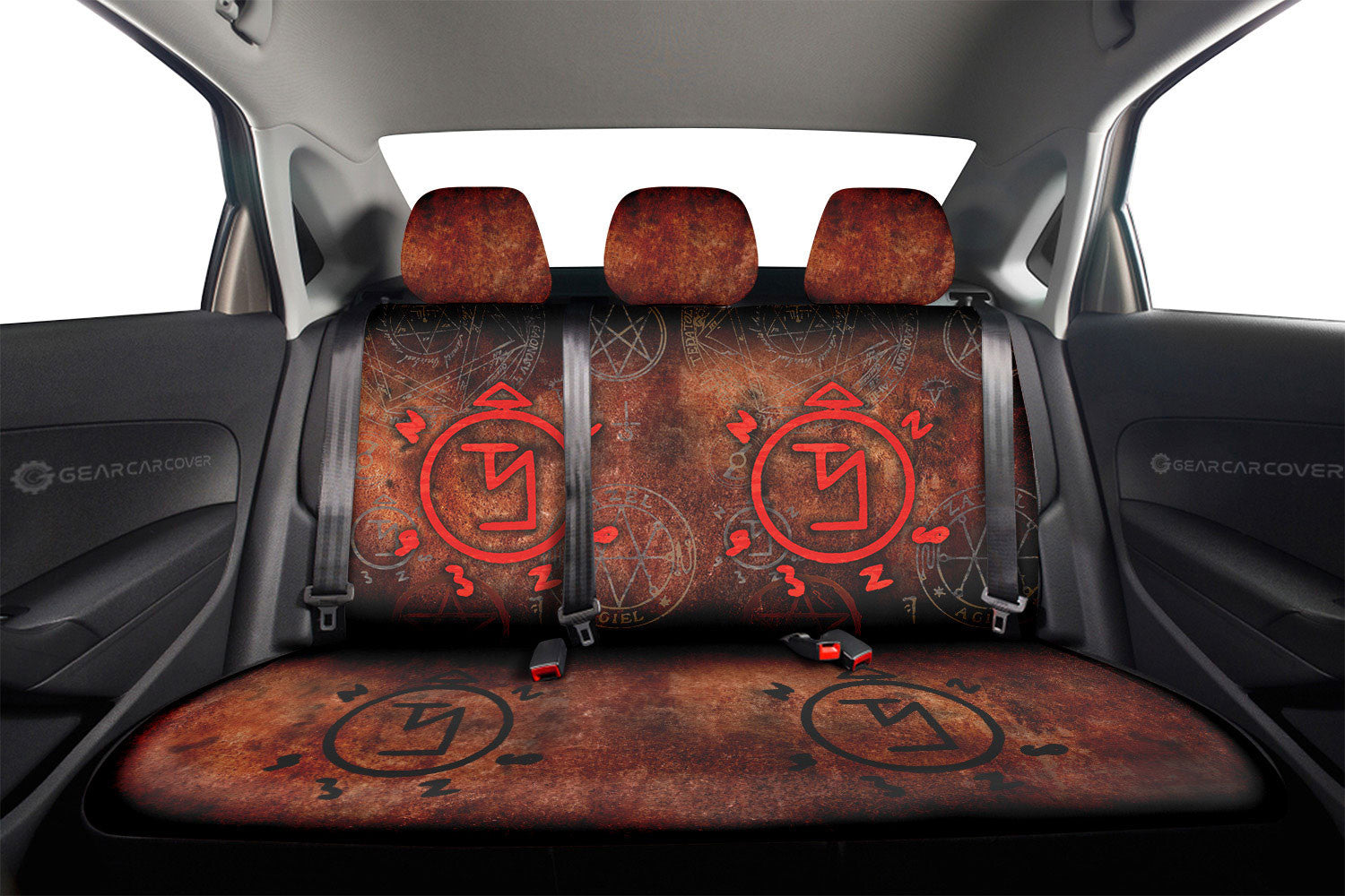 Banishing Sigils Car Back Seat Covers Custom Supernatural Car Accessor