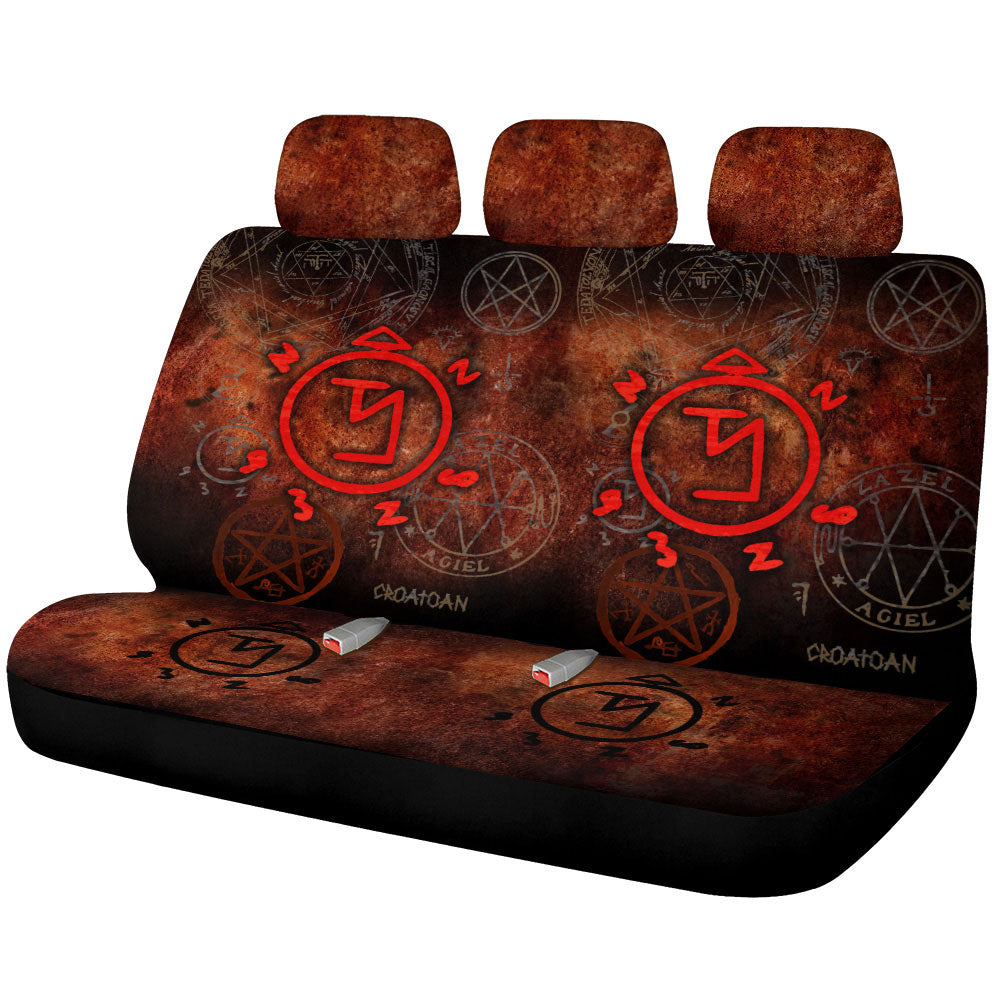 Banishing Sigils Car Back Seat Covers Custom Supernatural Car Accessor