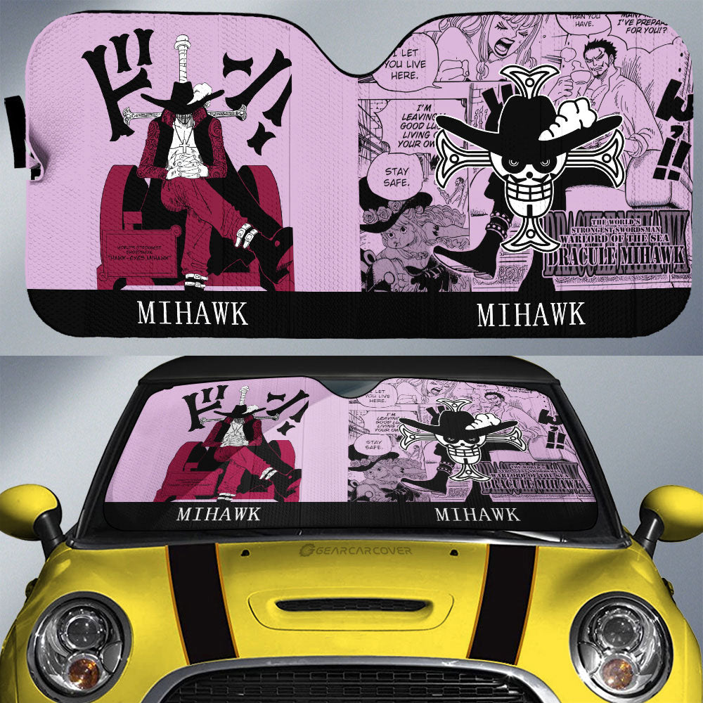 Dracule Mihawk Car Sunshade Custom One Piece Anime Car Accessories Man