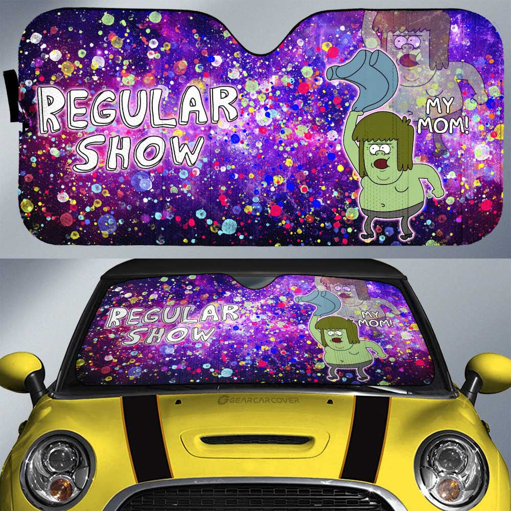 Mitch Muscle Regular Show Car Sunshade Custom Cartoon Car Accessories