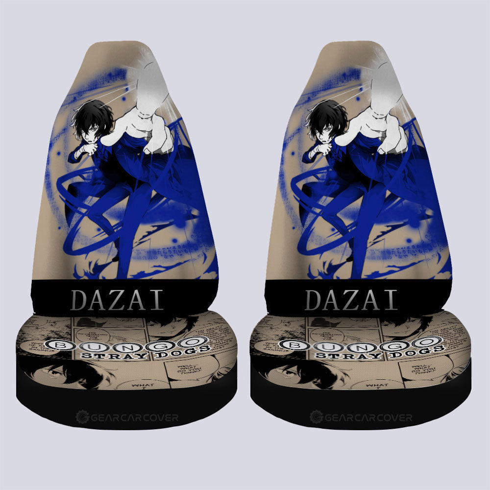 Osamu Dazai Car Seat Covers Custom Bungou Stray Dogs Anime Car Accesso